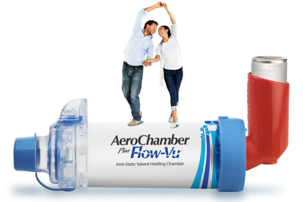 Anti-Static Valved Holding Chamber - AeroChamber Plus* Flow-Vu* Chamber